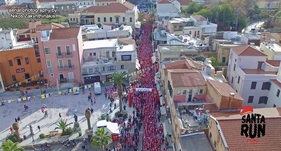 (Photos, Video) Thousands of Santas March in Hania During Annual Santa ...
