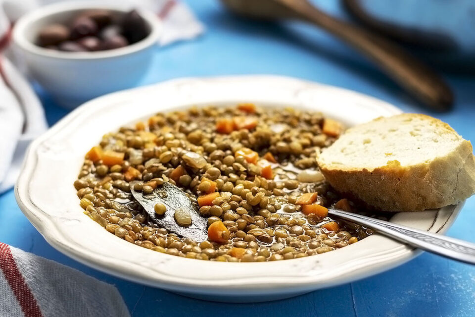 Easy Greek Brown Lentil Soup (Fakes) by The Hungry Bites - The Pappas Post