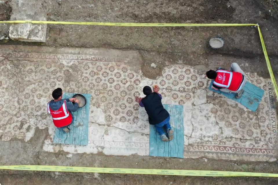 Ancient Greek Mosaic Found Under Building Destroyed in 2023 Turkey ...